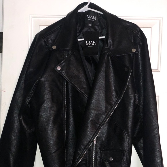 Jackets & Coats | First Come First Serve Mens Black Leather Jacket ...